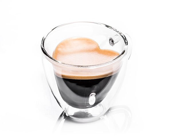 Ceasca in forma de inima cu perete dublu 220ml