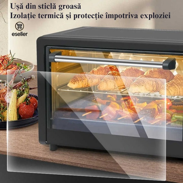 Cuptor electric de bucatarie 2600W 48L, tava de copt, gratar si functie ...