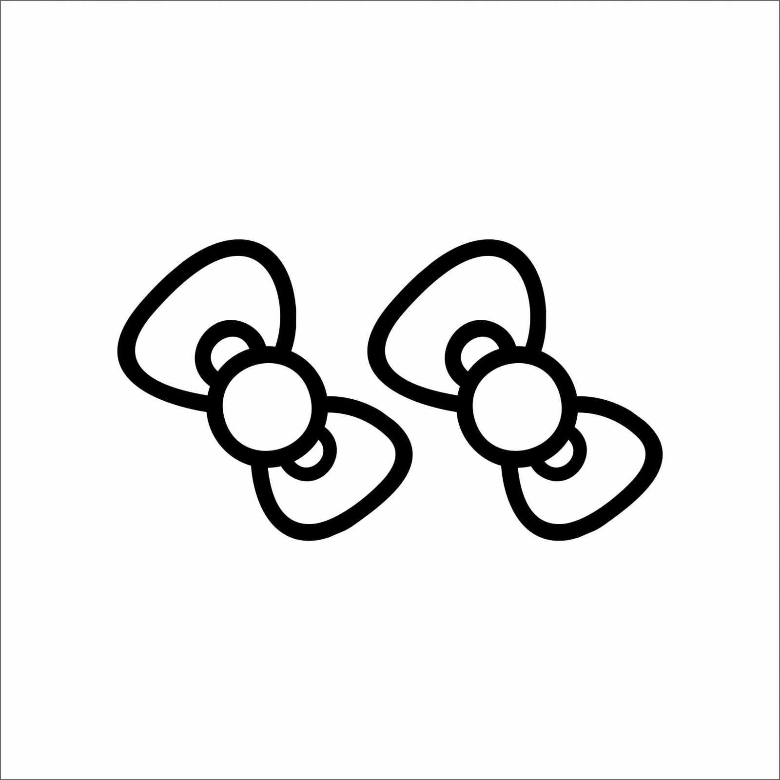 hello kitty bow stencil