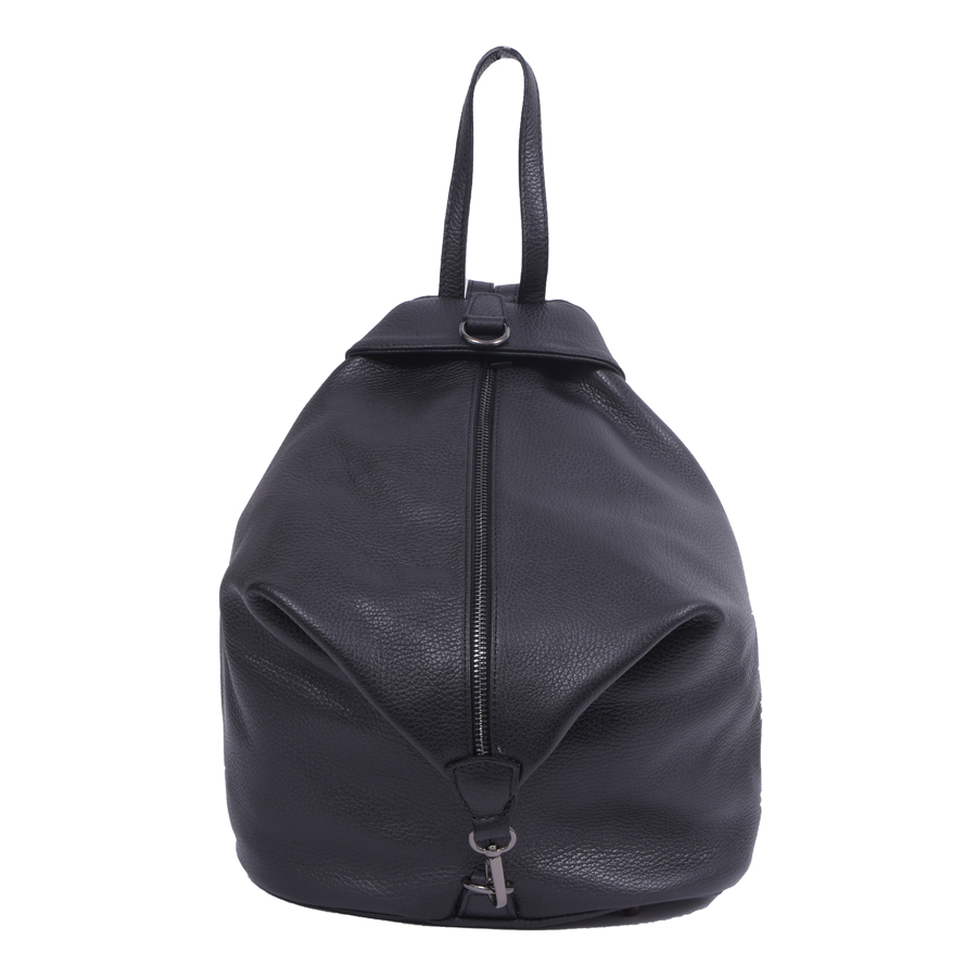 Rucsac Eda, din piele naturală negru, 8072