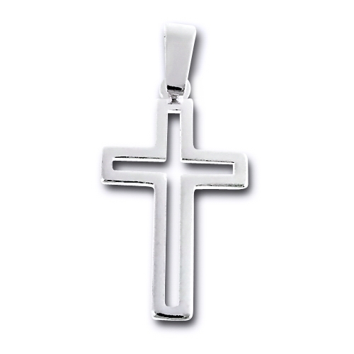 Pandant argint 925 rodiat in forma de cruce - BeSpecial.ro - PBU0010