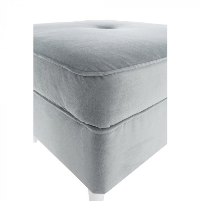 Taburet modern, gri deschis/alb, RUFINO 2 NEW
