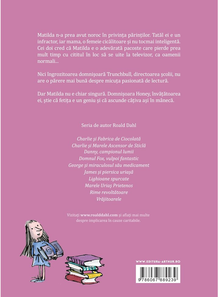 Matilda arthur carti pentru copii de citit roald dahl lectura ...