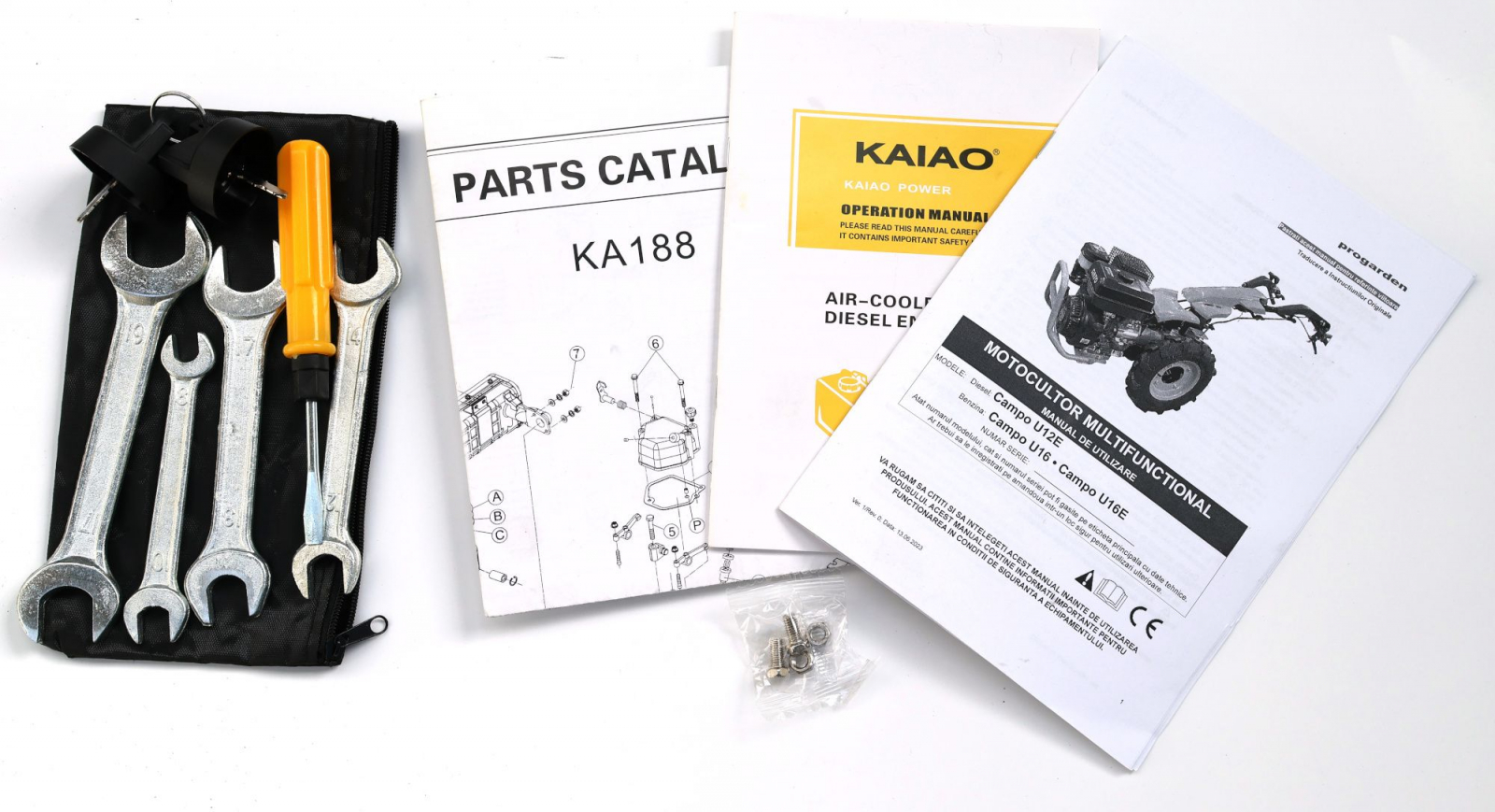 PACHET Motocultivator ProGARDEN Campo U12E, 12 CP, diesel, pornire ...