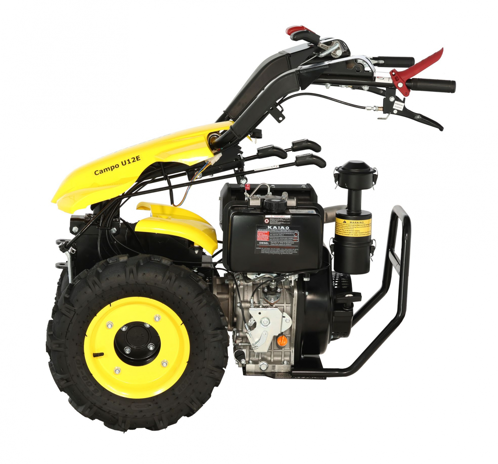 PACHET Motocultivator ProGARDEN Campo U12E, 12 CP, diesel, pornire ...