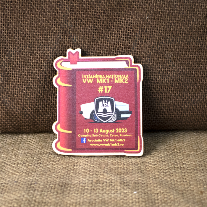 Magnet de frigider, din lemn, imprimare direct pe lemn