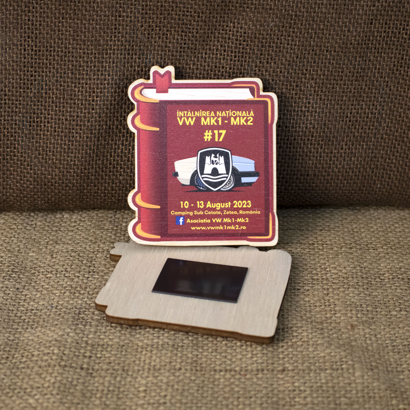 Magnet de frigider, din lemn, imprimare direct pe lemn