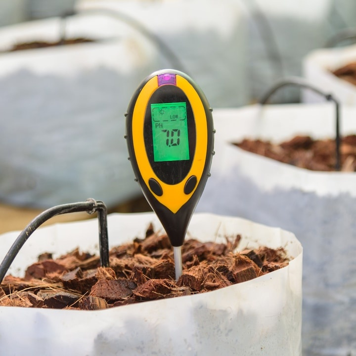 Acid meter tester de pH pentru sol cu afisaj iluminat si sonda 20 cm ...