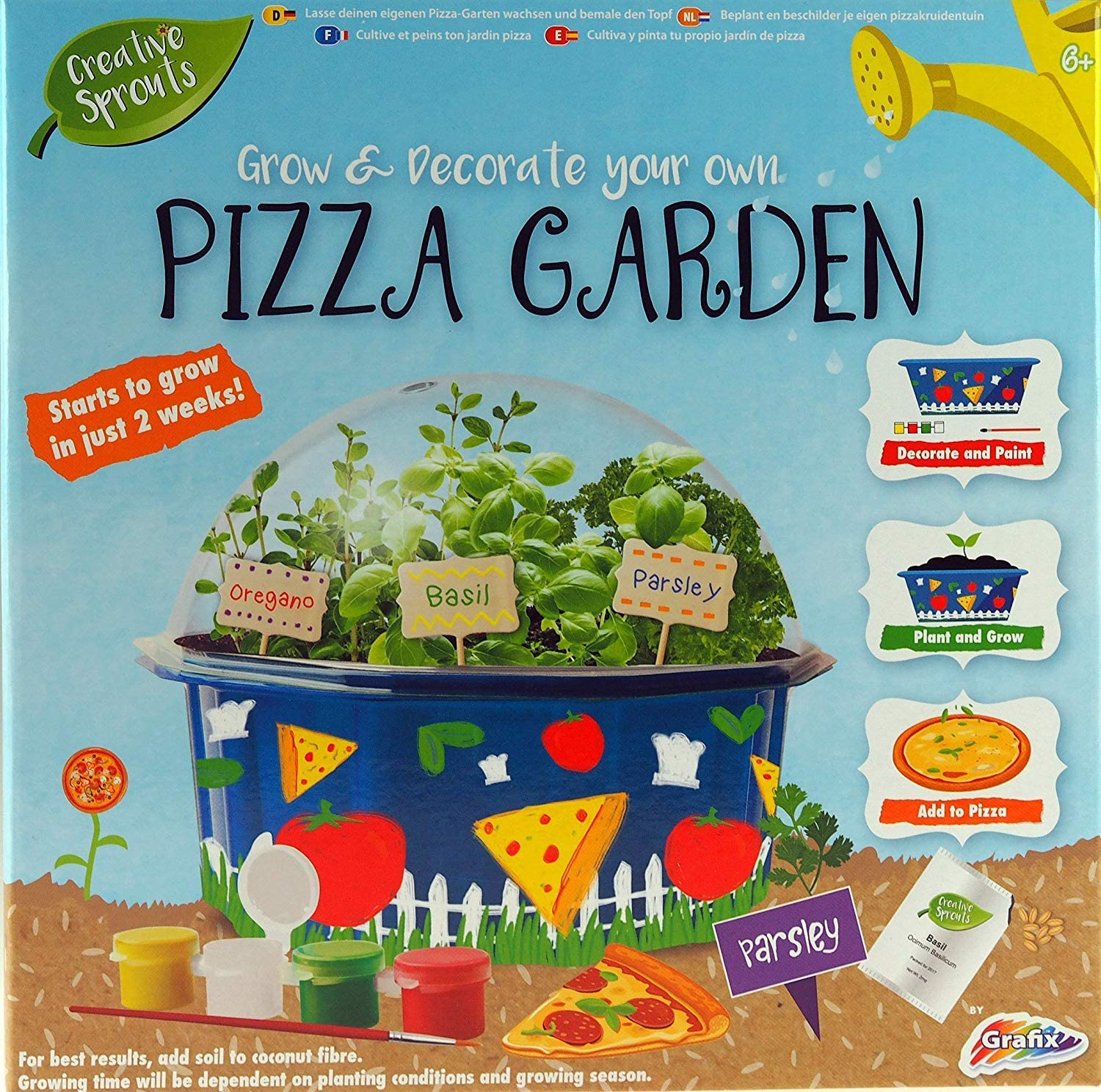 Set de creatie micul gradinar, Plante pentru pizza I Jucarii DIY I dego.ro