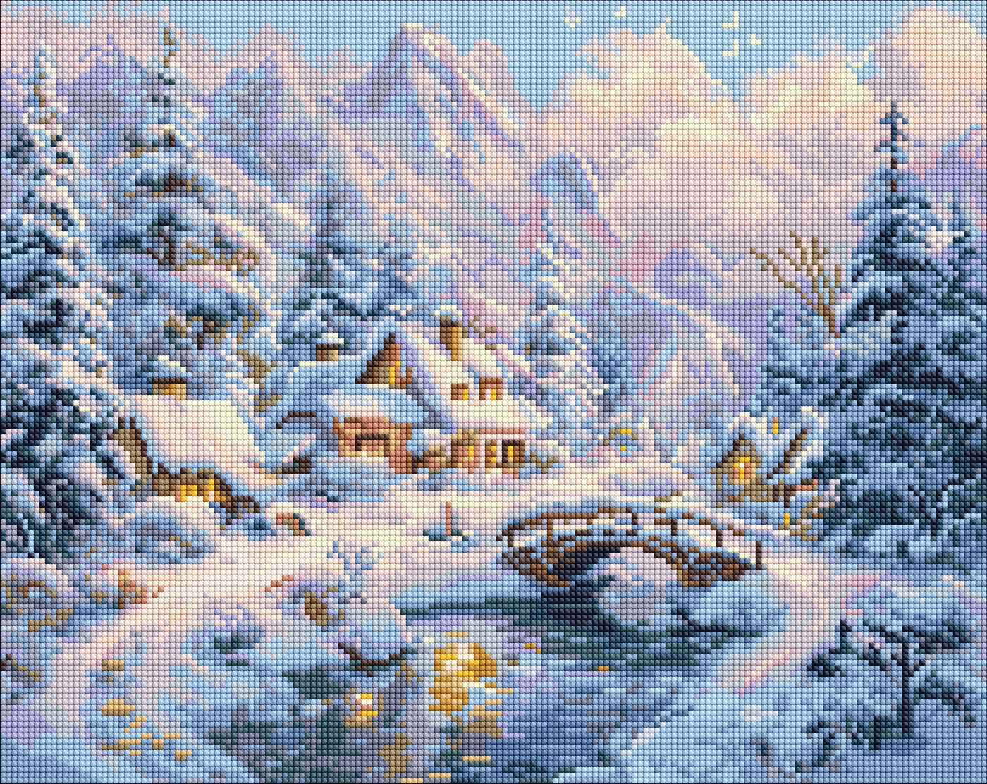 Confort intre munti, 40x50 cm I Goblenuri cu Diamante I dego.ro