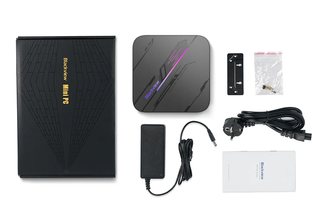 Mini PC Blackview MP100 Black, AMD Ryzen 5 7430U, up to 4.3GHz, 16GB DDR4, 512GB SSD, Windows 11 ...