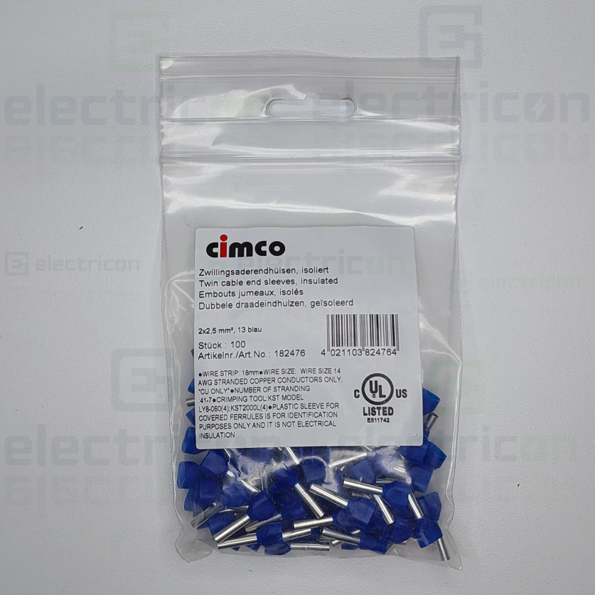 Ferule pini dublii 2x25/13, Cimco, 18 2476 - Electricon.ro