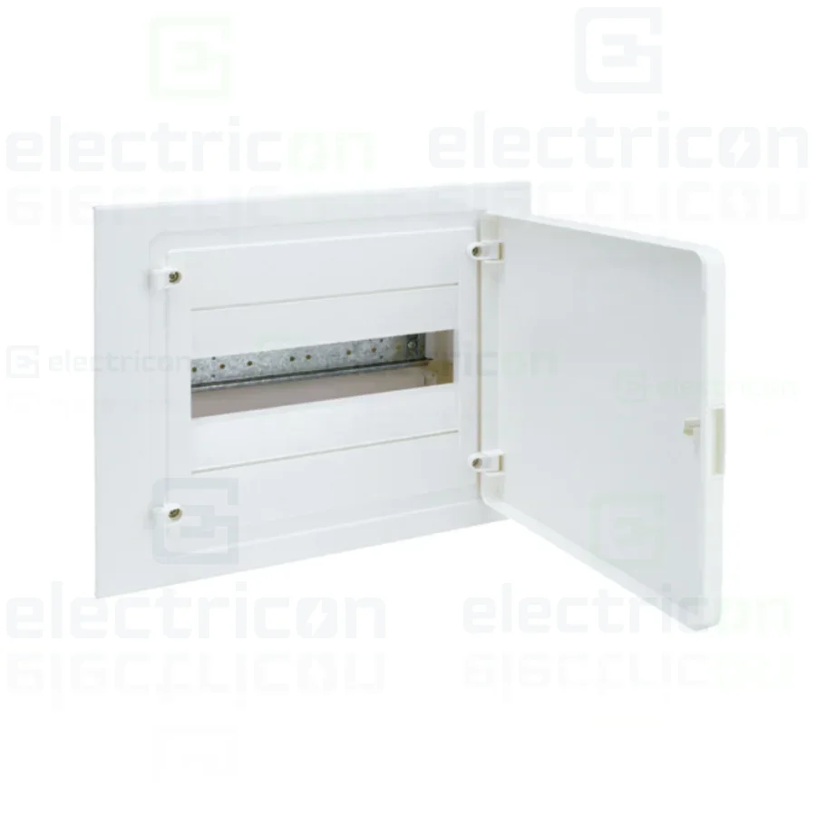 Tablou incastrat, 12 module, 1x12, ușă albă Hager, Golf, VF112PD ...