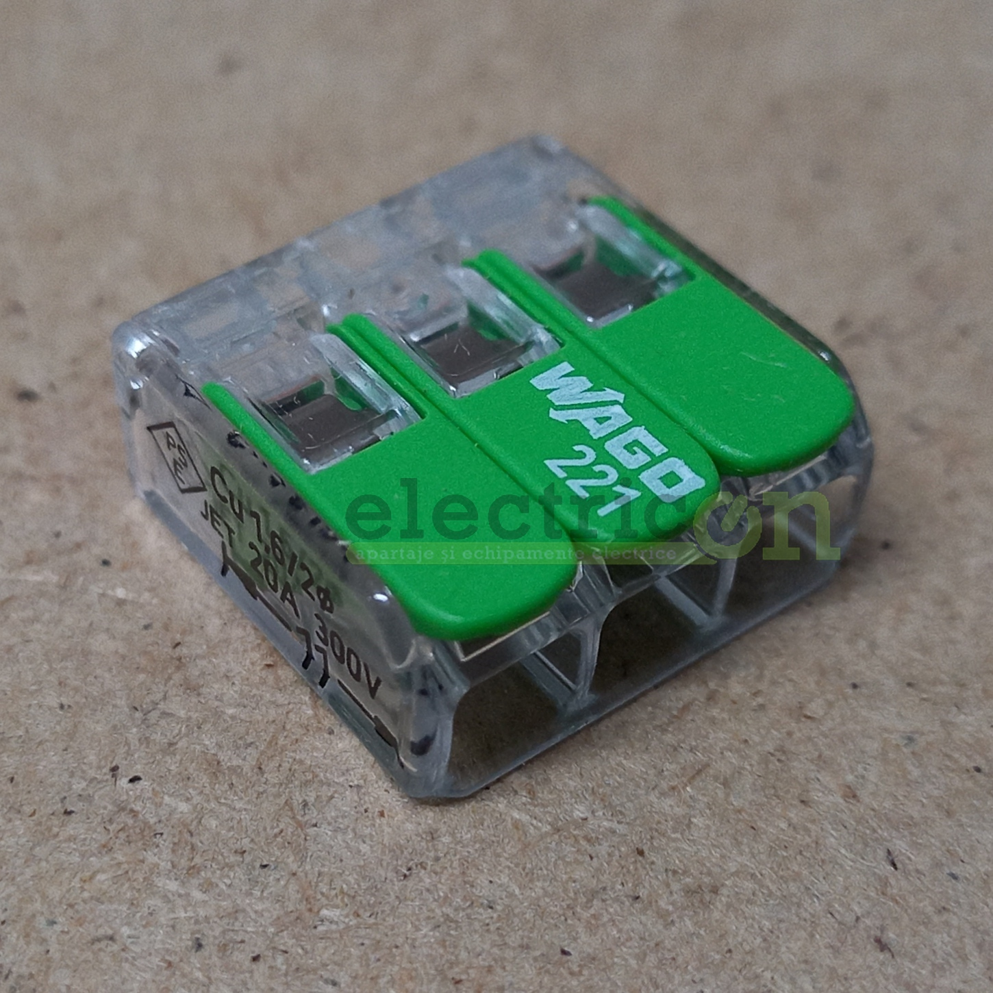 Clema cu clapeta WAGO, gama Verde, 221-423 - Electricon.ro