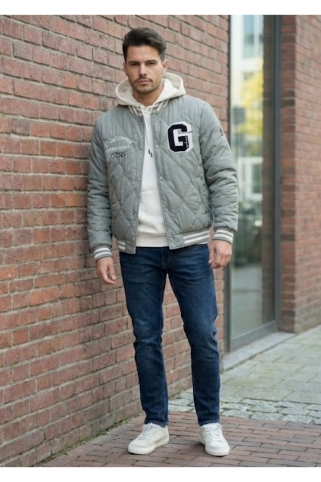 Jacheta Bomber Matlasata de Toamna-primavara cu Gluga din Material si ...