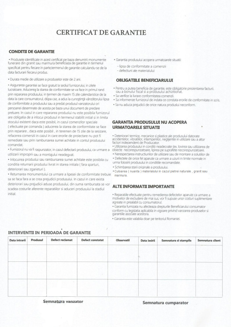 Garantia Produselor