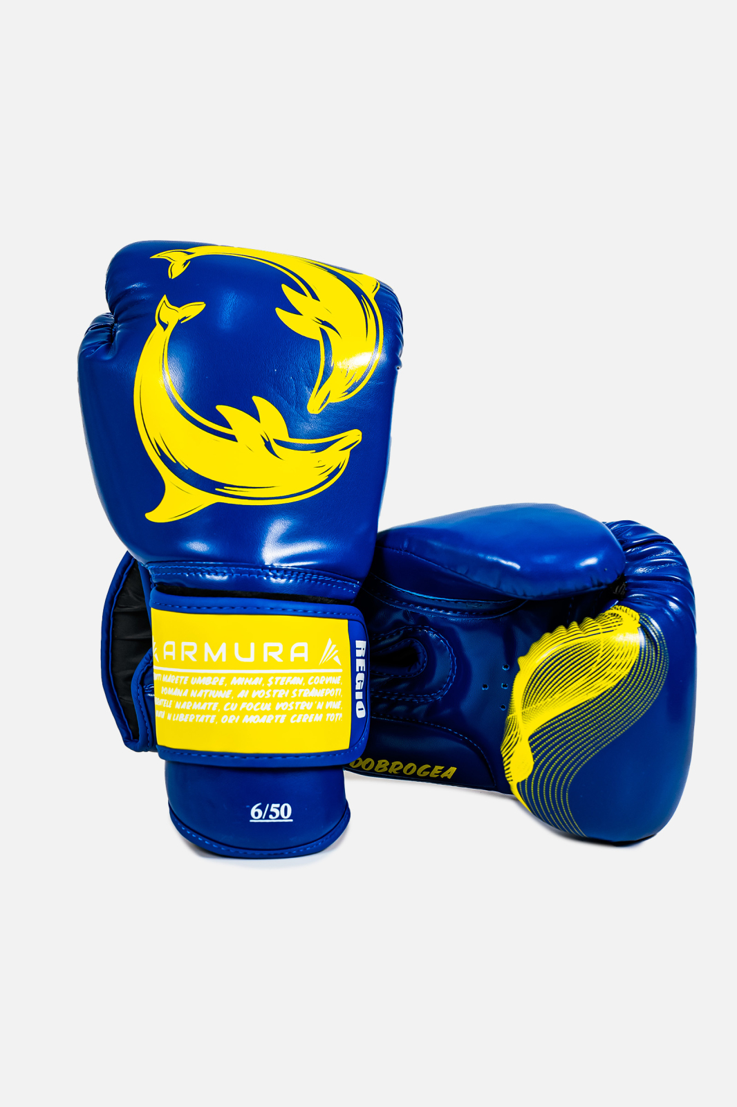 Manusi de Box ARMURA Regio Dobrogea Albastru/Galben Editie Limitata