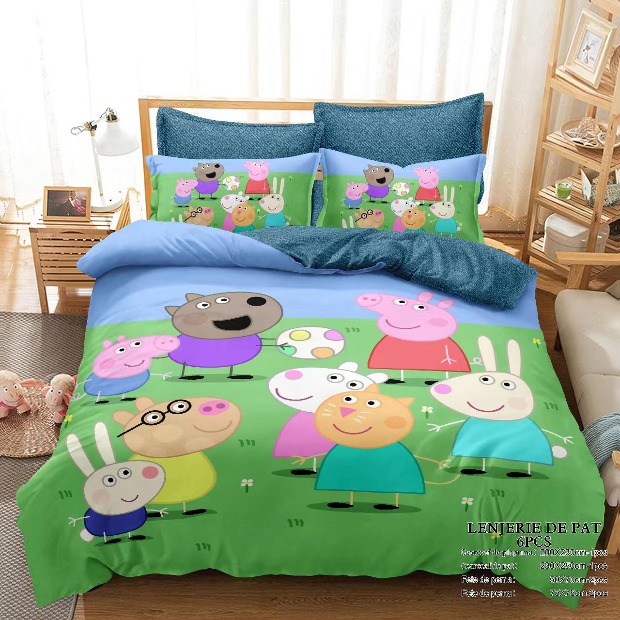 Lenjerie De Pat Finet Premium - Peppa Pig And Friends