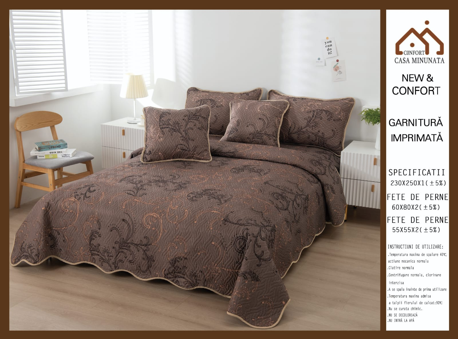 Set Cuvertura 5 Piese - Brown