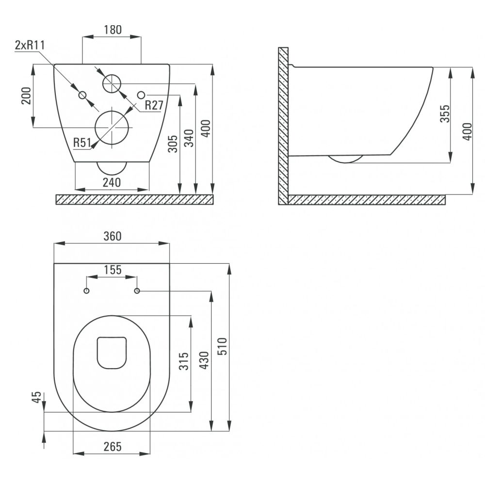 Set vas wc cu functie de bideu incorporat Deante Peonia Zero, rezervor ...
