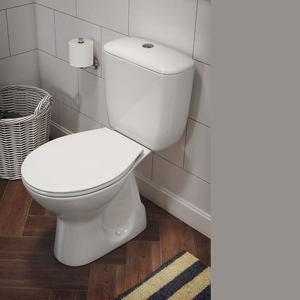 Set vas wc cu rezervor si capac duroplast, evacuare verticala, Cersanit ...