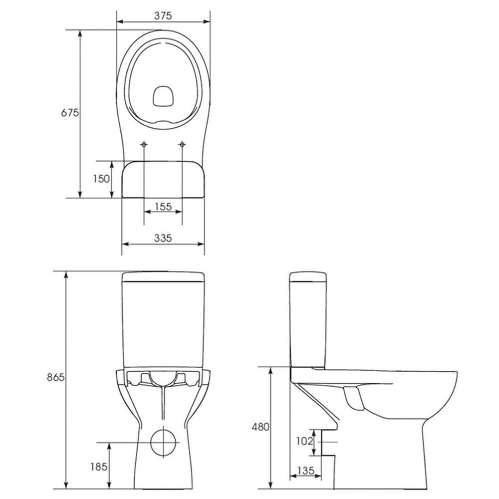 Set vas wc stativ pentru persoane cu dizabilitati alb, cu rezervor ...