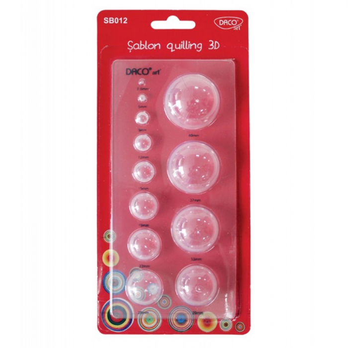 Șablon quilling 3D 12 forme Daco SB012