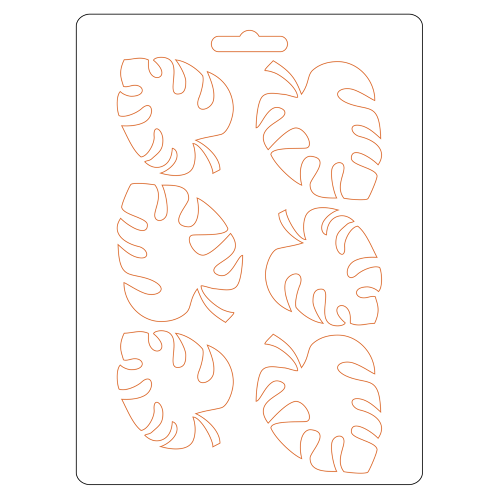 Sablon plastic flexibil - 6 frunze PENTART Plastic Stencil 3D A5