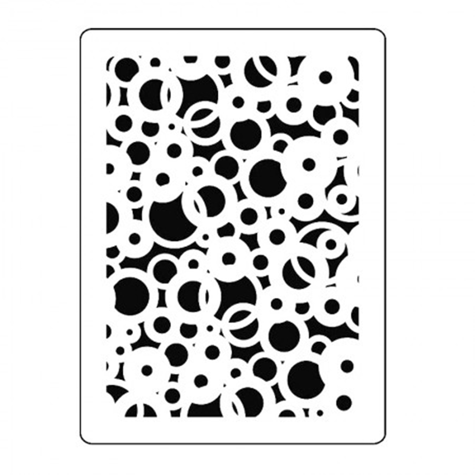 Sablon plastic S39 - Cercuri PENTART Plastic Stencil 3D A5