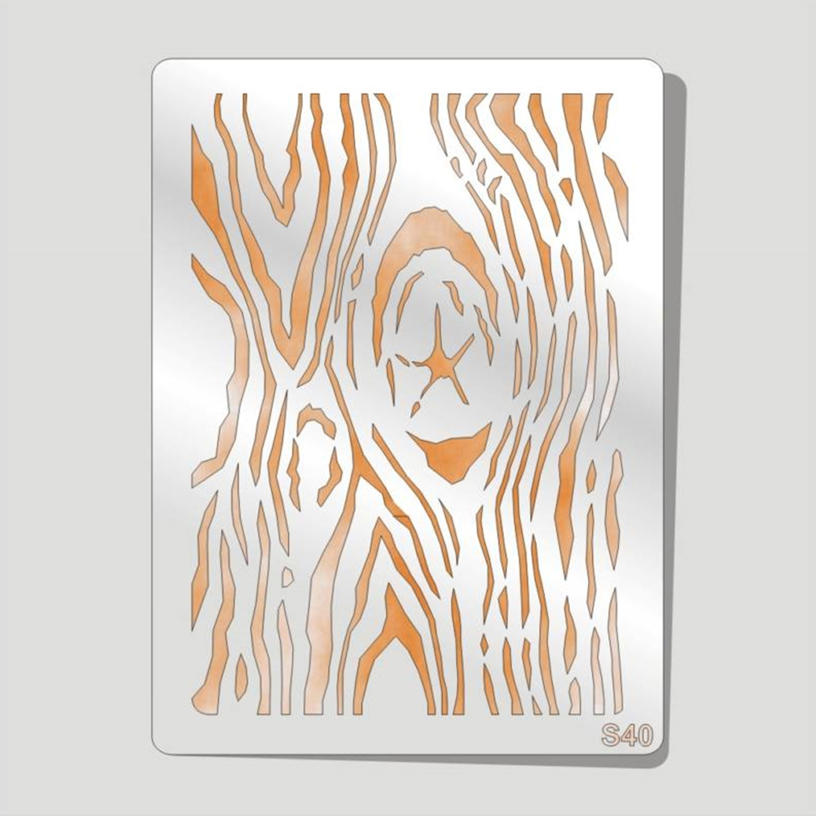 Sablon plastic S40 - Scoarță copac PENTART Plastic Stencil 3D A5