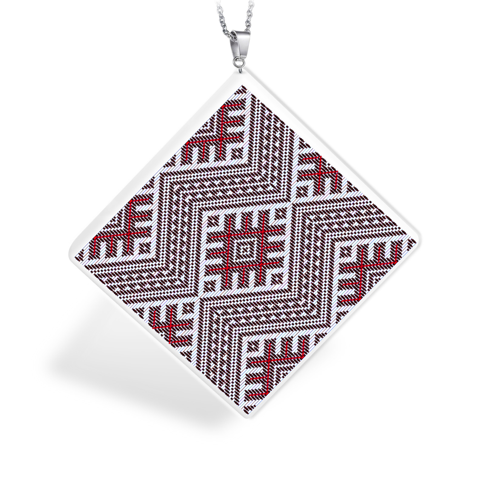 Pandantiv Ganelli din ceramica si argint cu motive romanesti din ...