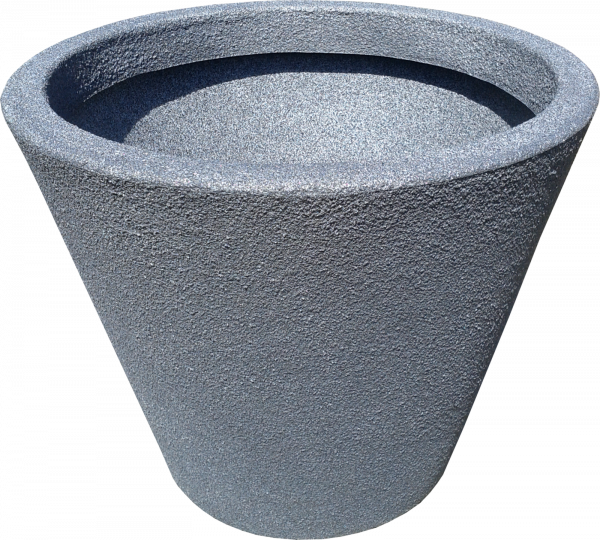 Ghiveci PE modern, rotund, imitație piatră, model JAZZ M