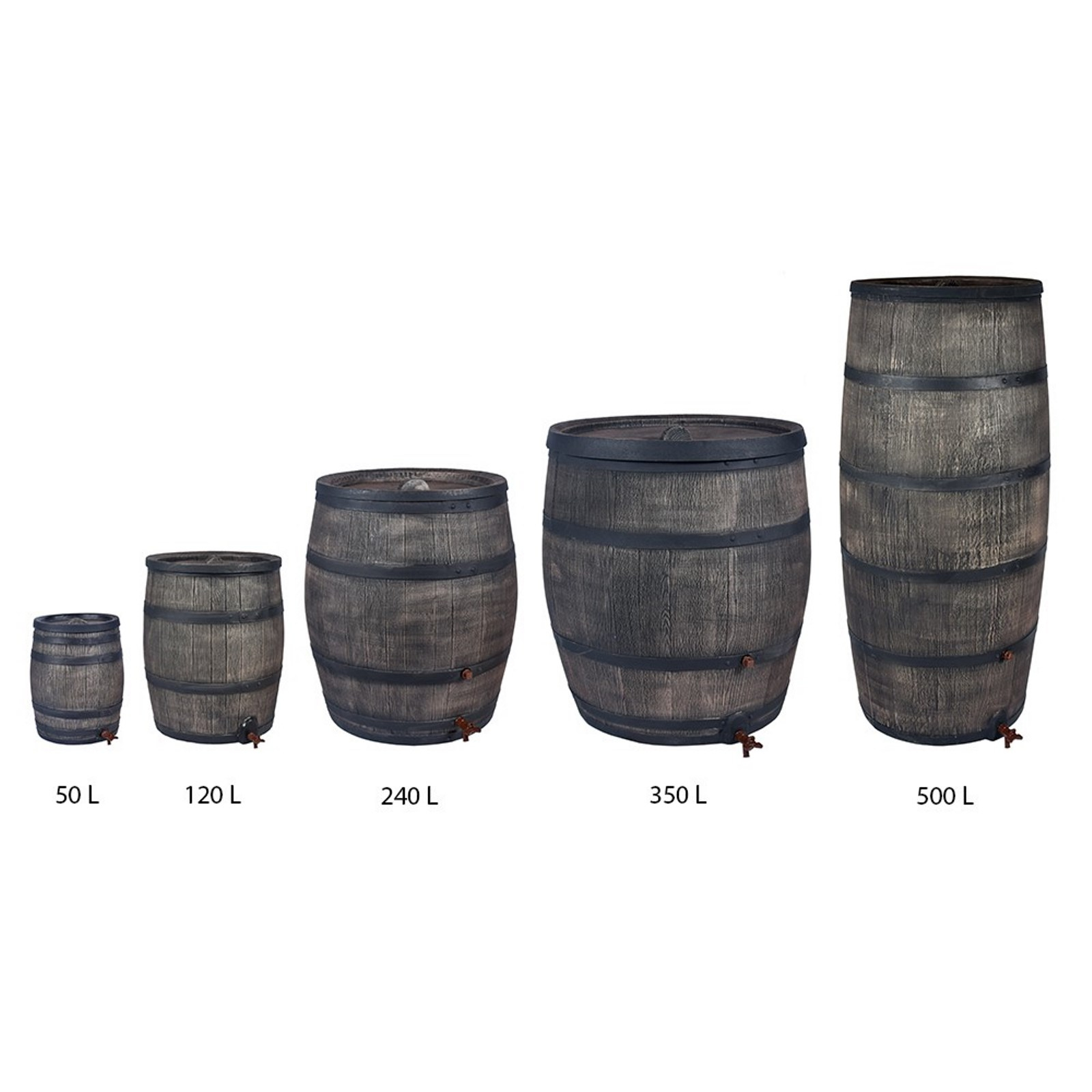 BUTOI apă de ploaie din PE, volum 350L