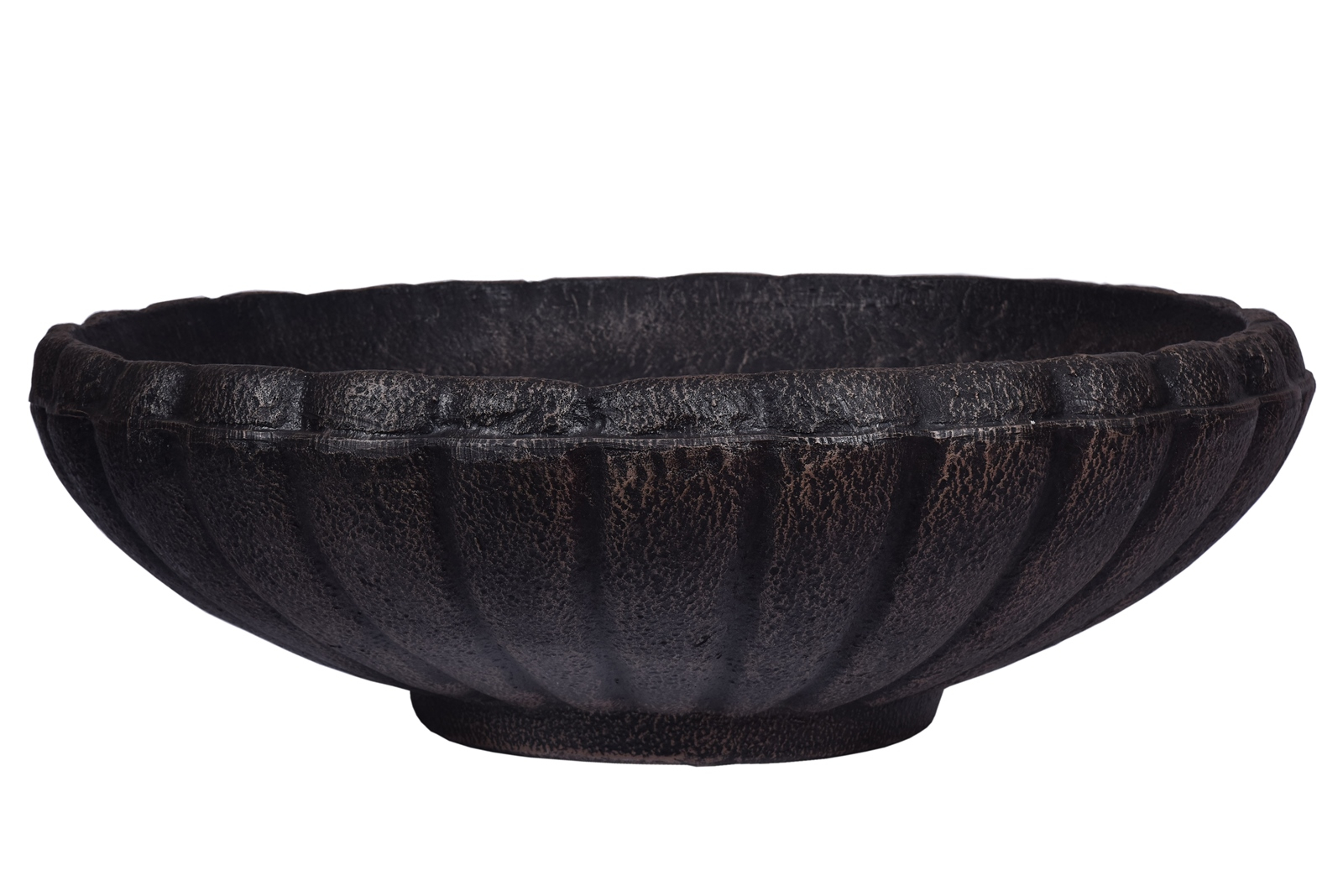 Ghiveci PE vintage, rotund, imitație piatră, model MARGARITE L