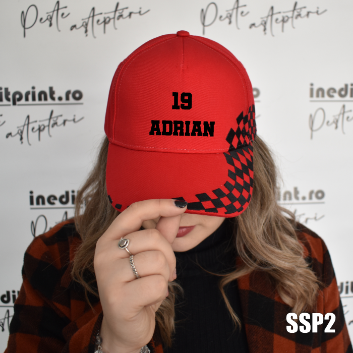 Sapca personalizata pentru adulti cu text SSP2