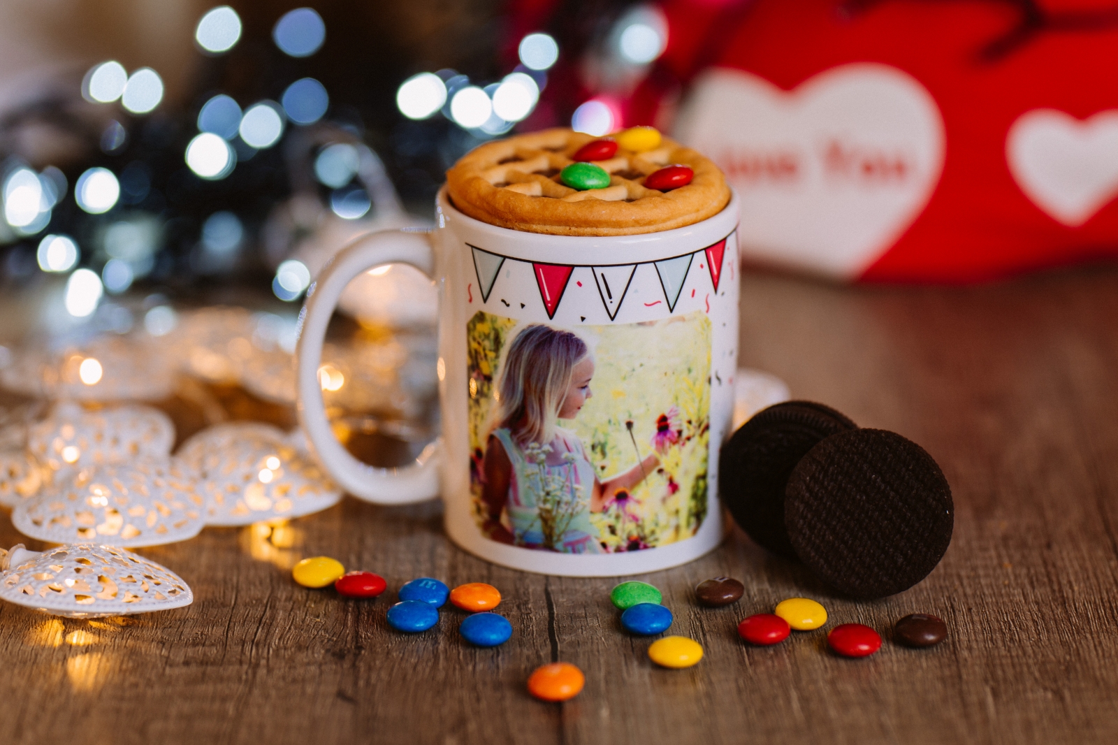 Cana personalizata cu 2 poze si text CP149