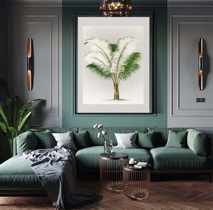 Tablou decorativ, Intaglio, Modern, color, Copac de palmier, print pe ...