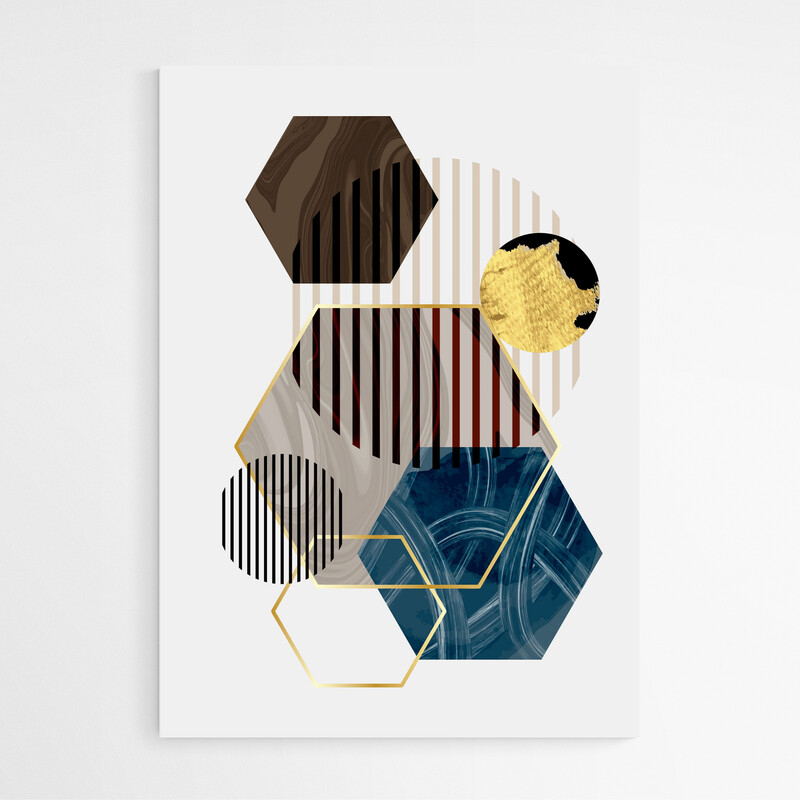 Set 3 tablouri, Intaglio, Abstracte, color, print pe hartie foto Fine ...