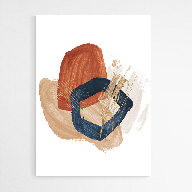 Set 3 tablouri, Intaglio, Abstracte, color, print pe hartie foto Fine ...