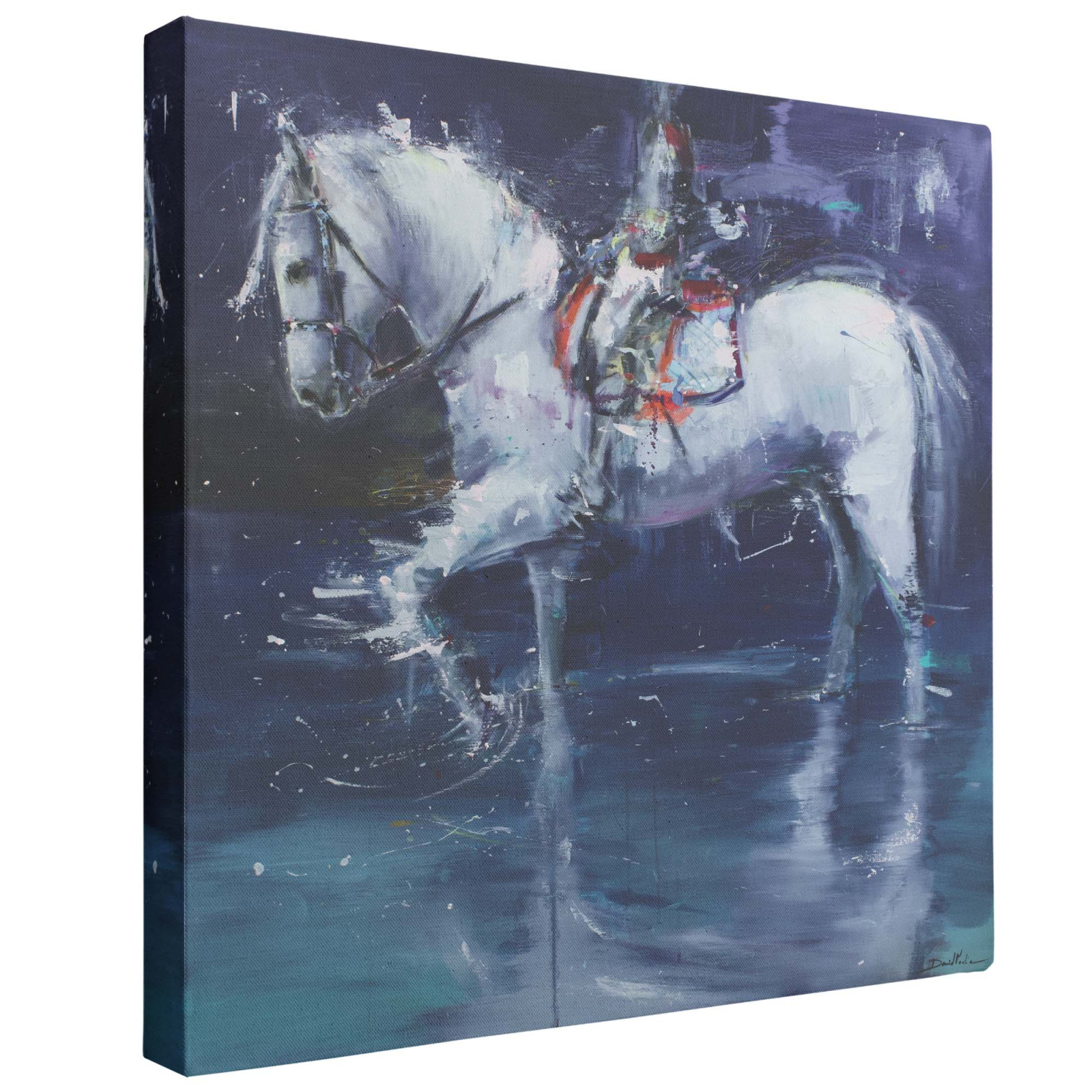 Tablou canvas, abstract, cal, multicolor, pentru living