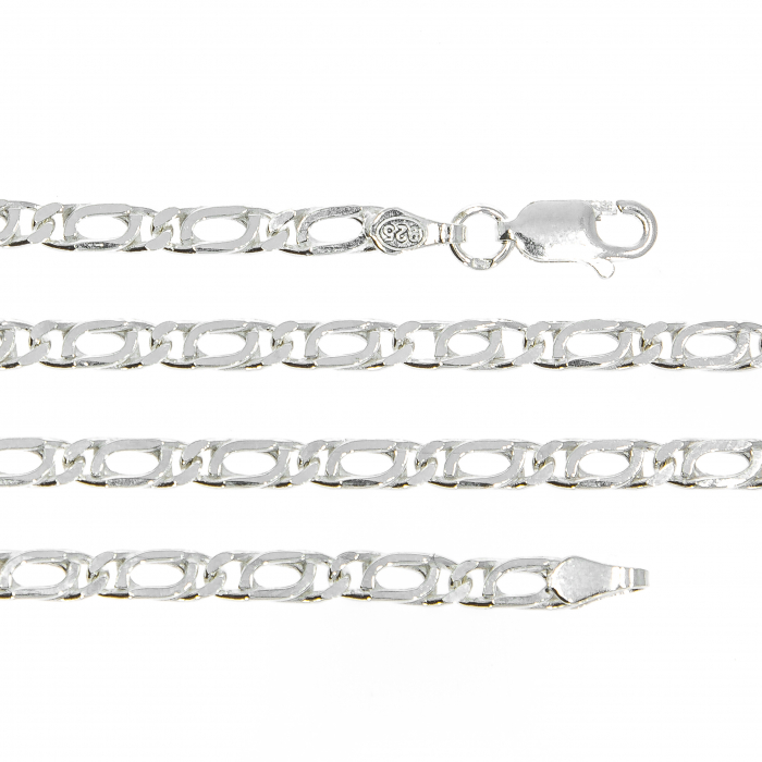 Lanț bărbătesc din argint cu zale