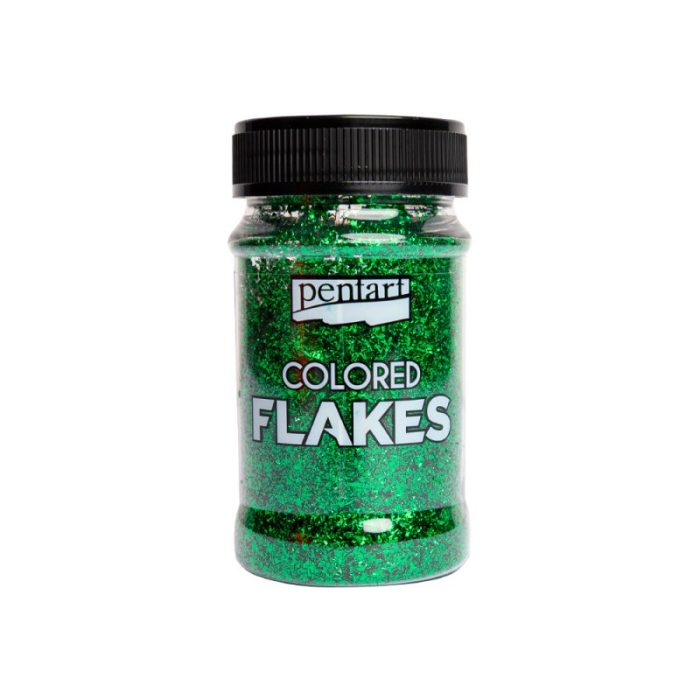 Fulgi de folie colorata - verde PentArt