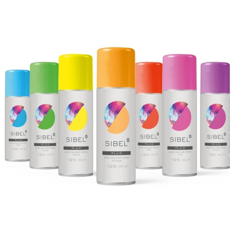 Sibel Fluo Green - Spray colorant pentru par verde 125ml Sibel