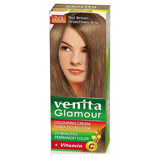 Vopsea de par, permanenta, Glamour, Venita, Nr. 7/3, Aluna Venita