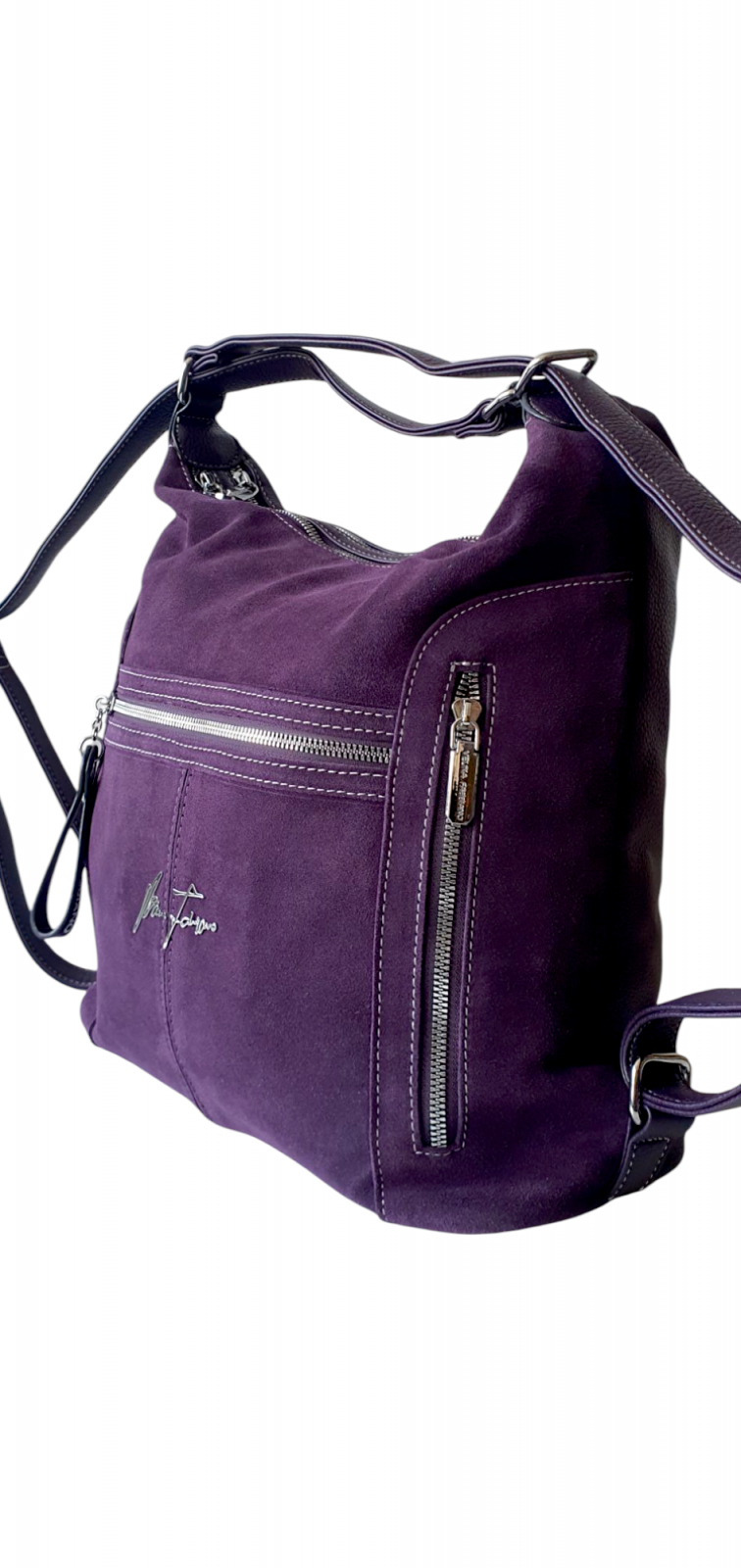 Geanta-Rucsac Dama Piele Naturala Mov Rita G04170