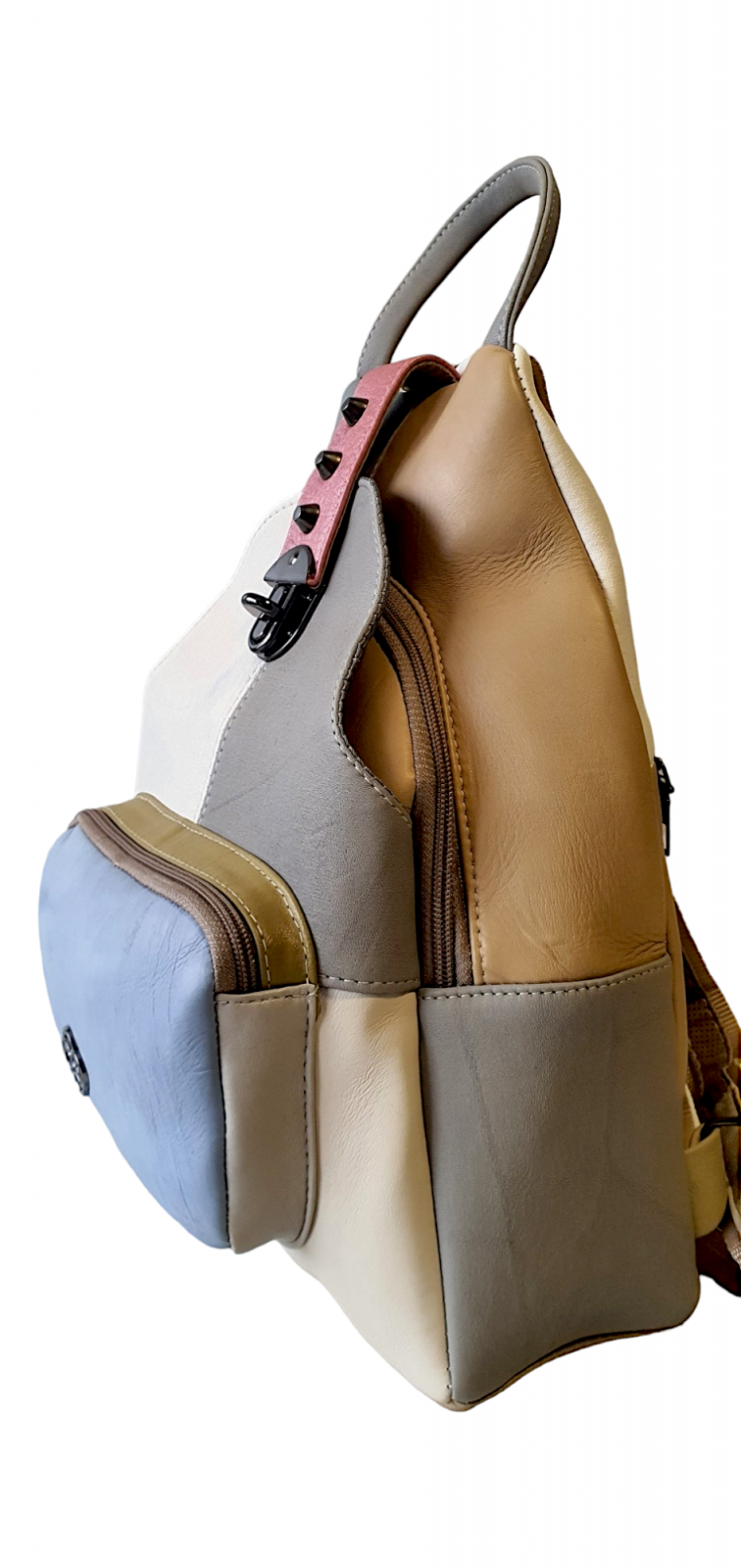 Rucsac Dama Piele Naturala Multicolor Hema G03577