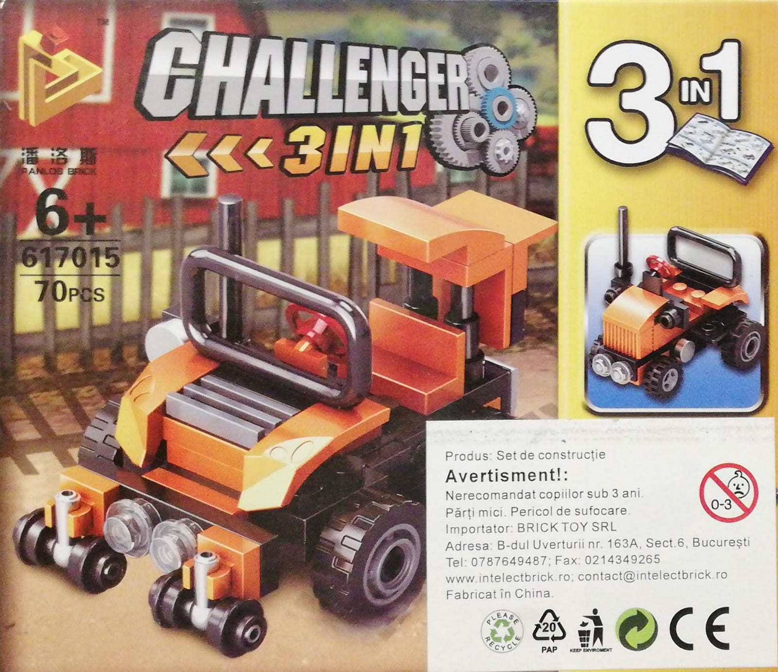 Challenger 3 in 1 set lego masina off road
