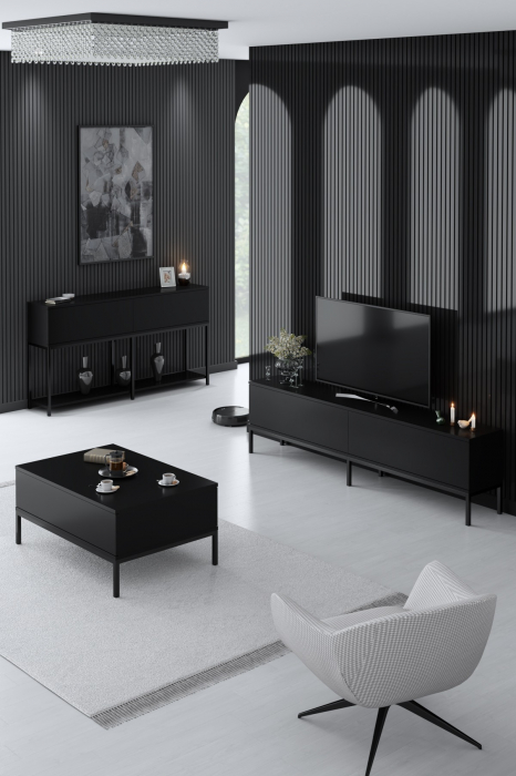 Set mobilier living Lord - Negru