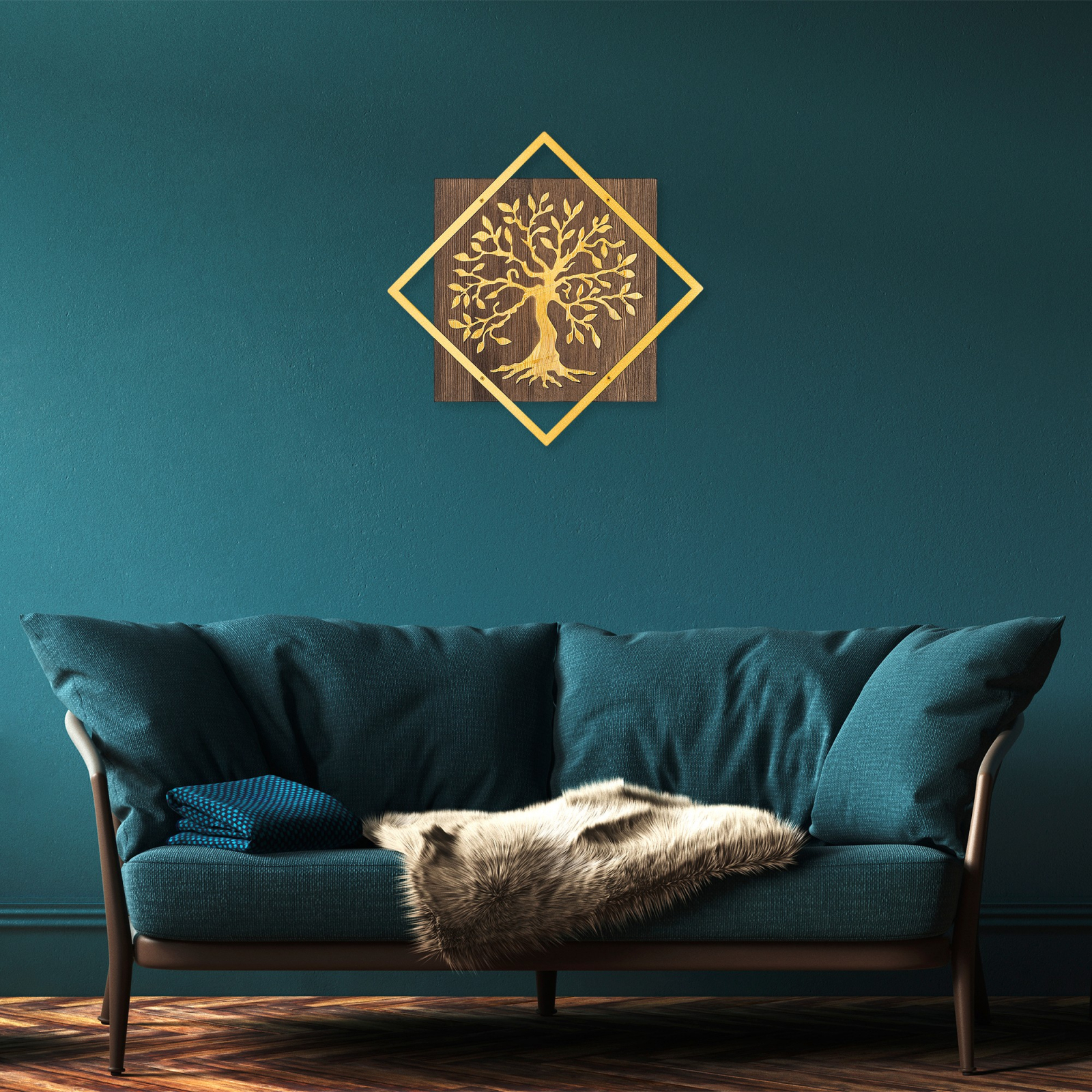 Decoratiune de perete din lemn