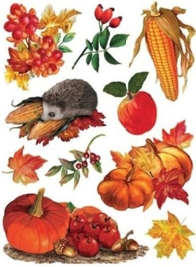 Autocolant static pentru fereastra toamna recolta